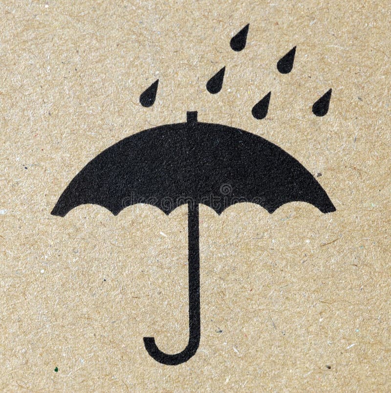 Keep Dry Cardboard Box Packaging Sign. Stock Photo - Image of cargo ...