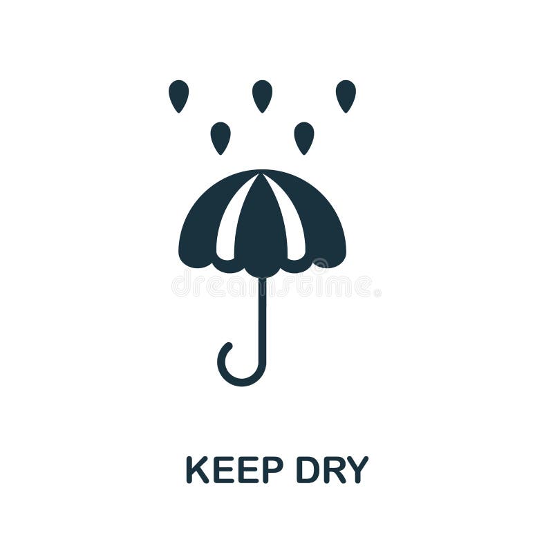 Keep Dry Icon. Monochrome Simple Element from Packaging Collection ...