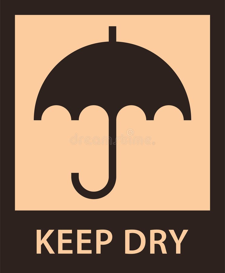 Keep Dry Sign. Parcel Label Stock Vector - Illustration of cargo ...