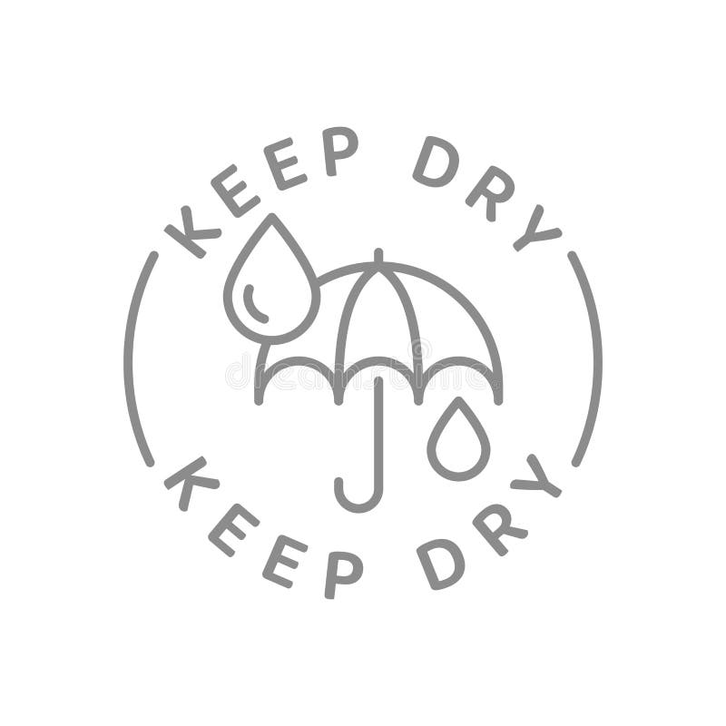 Keep dry vector label stock vector. Illustration of vector - 269105713