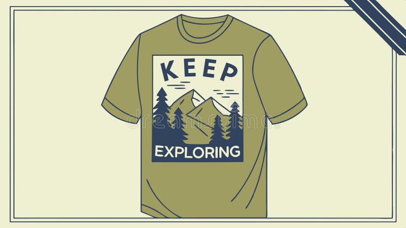 Keep Exploring Text on Shirt, Adventure and Curiosity Apparel Vector ...