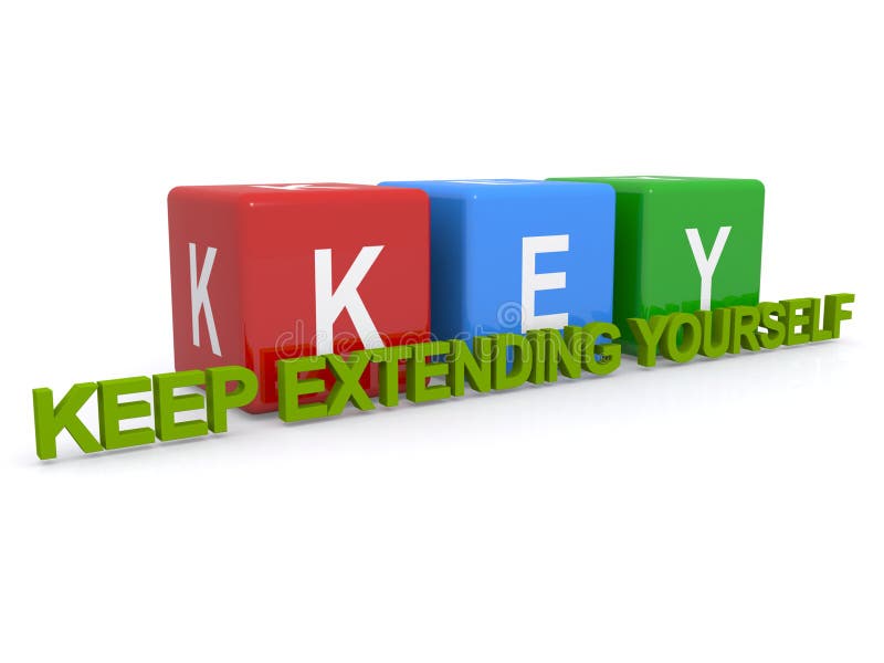 Keep extending yourself stock illustration. Illustration of white ...