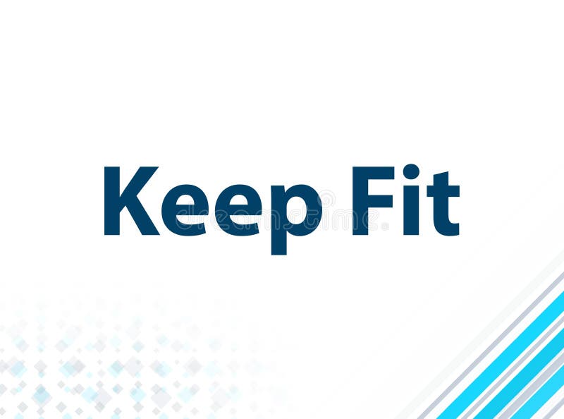 Keep Fit Modern Flat Design Blue Abstract Background Stock Illustration ...