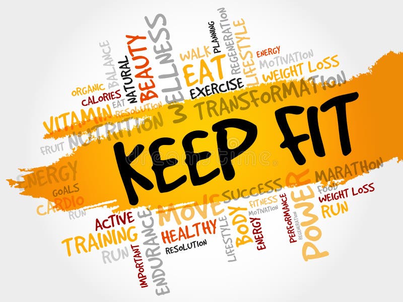 KEEP FIT word cloud stock illustration. Illustration of promotion ...