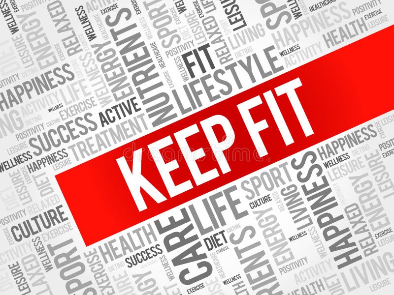 KEEP FIT Word Cloud, Health Concept Stock Illustration - Illustration ...