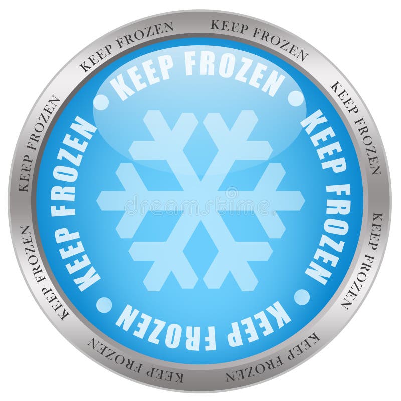 Keep Frozen Food Packaging Label Badge Stock Vector - Illustration of ...