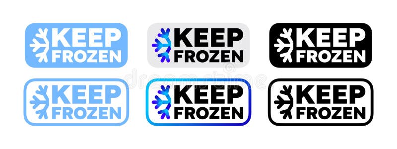 Keep Frozen Badges. Frozen Food Product Stock Illustration ...
