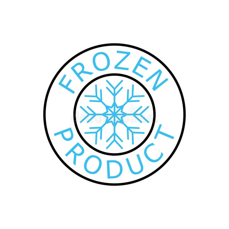 Keep frozen label design stock vector. Illustration of button - 299566060