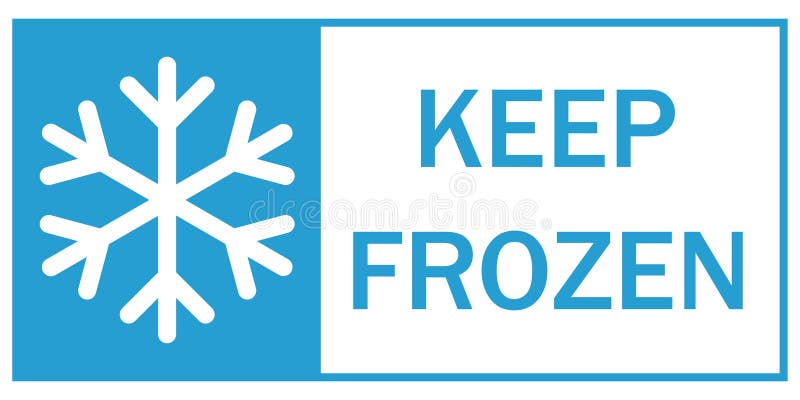 Keep Frozen Label. Keep Frozen Sticker Stock Illustration ...