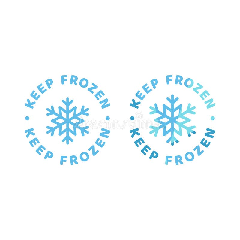Keep frozen vector label stock vector. Illustration of label - 269105723