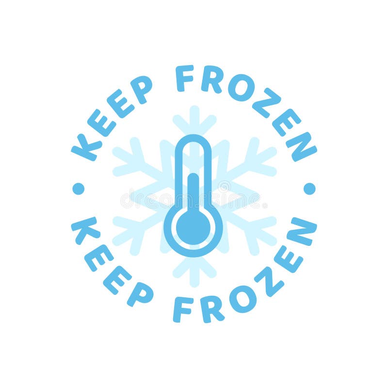 Keep frozen vector label stock vector. Illustration of flake - 272058757