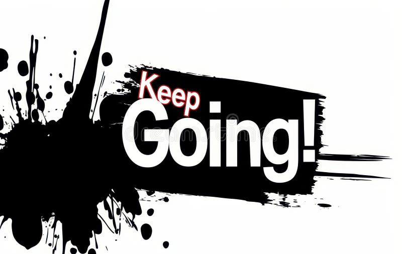 KEEP GOING! Graffiti Lettering, Typography Handwriting Font, Spray Wall ...