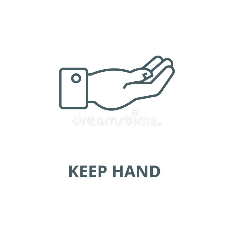 Keep Hand Vector Line Icon, Linear Concept, Outline Sign, Symbol Stock ...