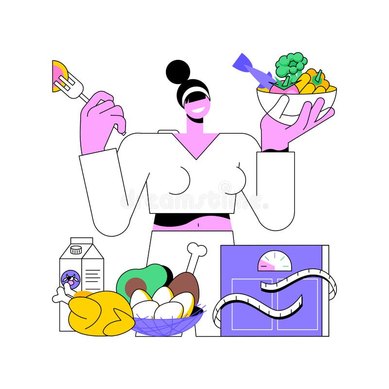 Keep a Healthy Diet Abstract Concept Vector Illustration. Stock Vector ...