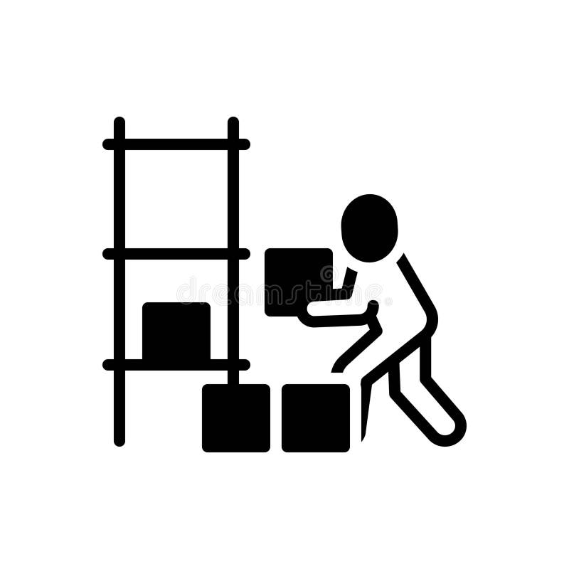 Black Solid Icon for Keep, Carry and Packages Stock Vector ...