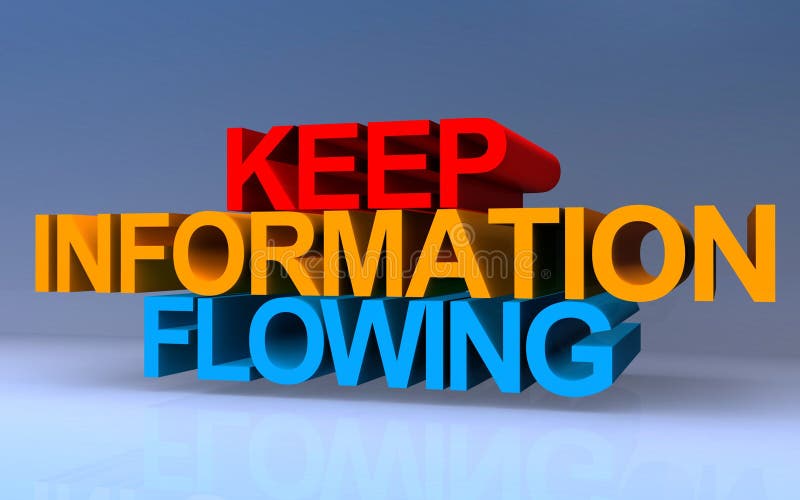 Keep Information Flowing on Blue Stock Illustration - Illustration of ...