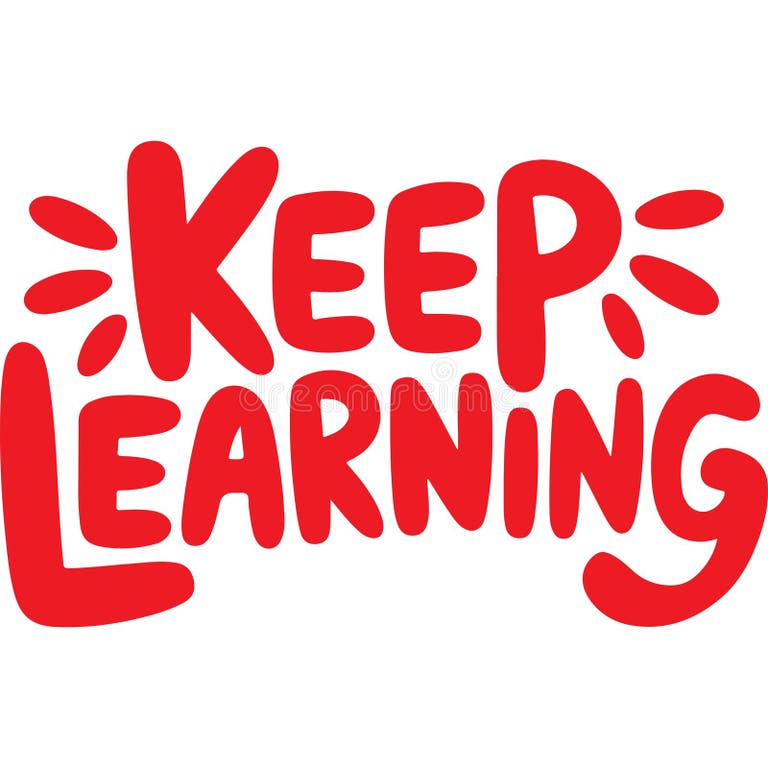Keep Learning Motivational Poster Design Stock Illustration ...
