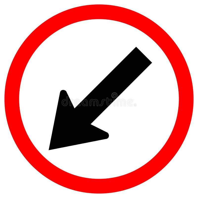 6 red circle traffic sign stock illustration. Illustration of left ...