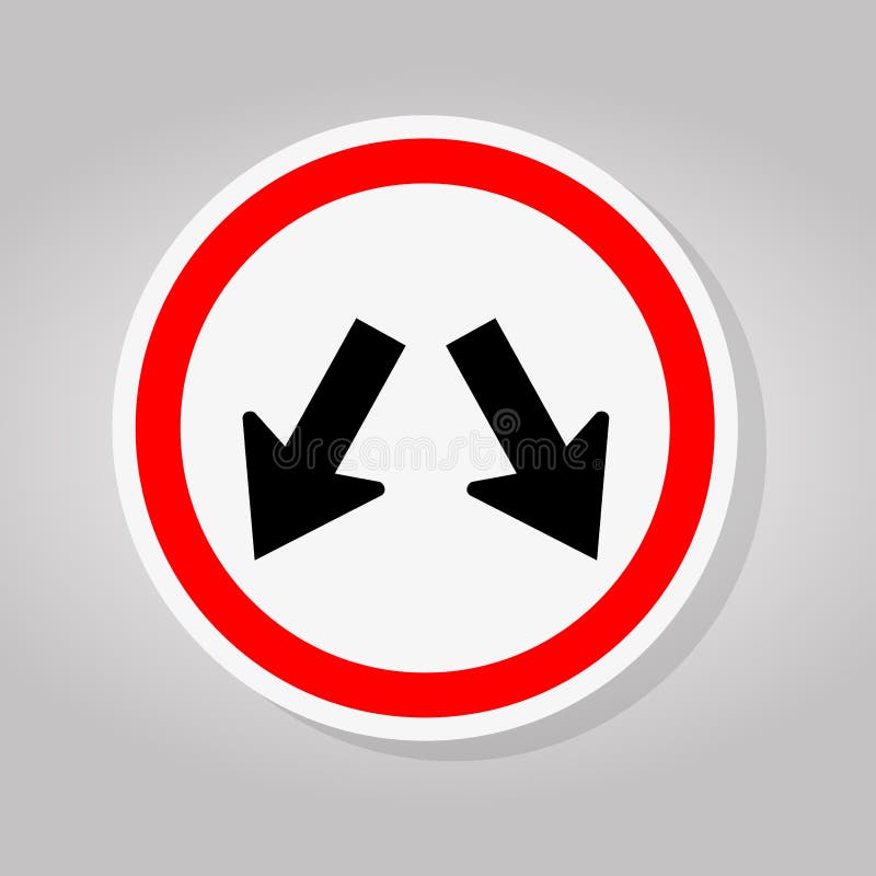 Keep Left or Keep Right Traffic Road Sign Isolate on White Background ...