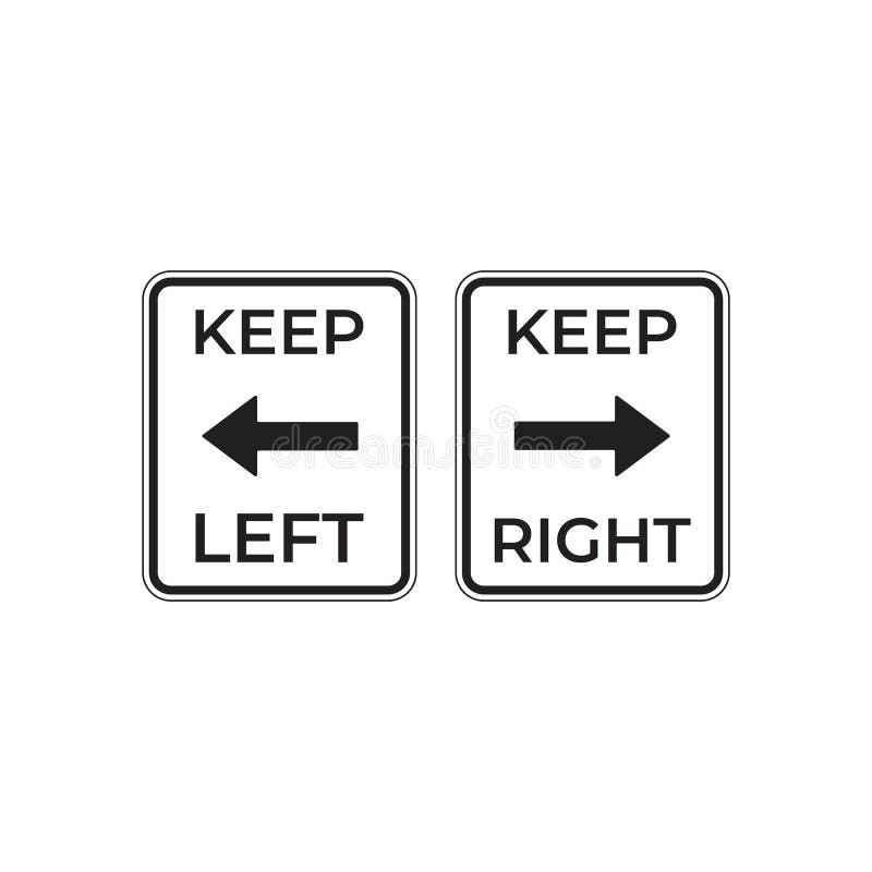 Keep Right Sign Stock Illustrations – 1,188 Keep Right Sign Stock ...