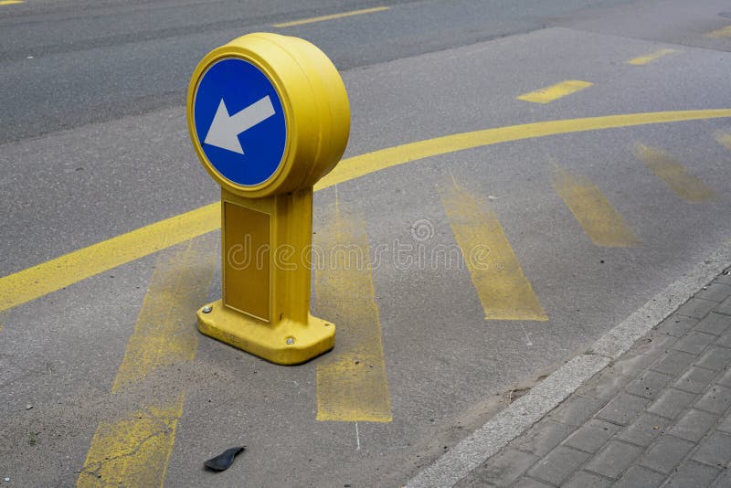 Keep Left, Road Sign on the Street Stock Photo - Image of pedestrian ...