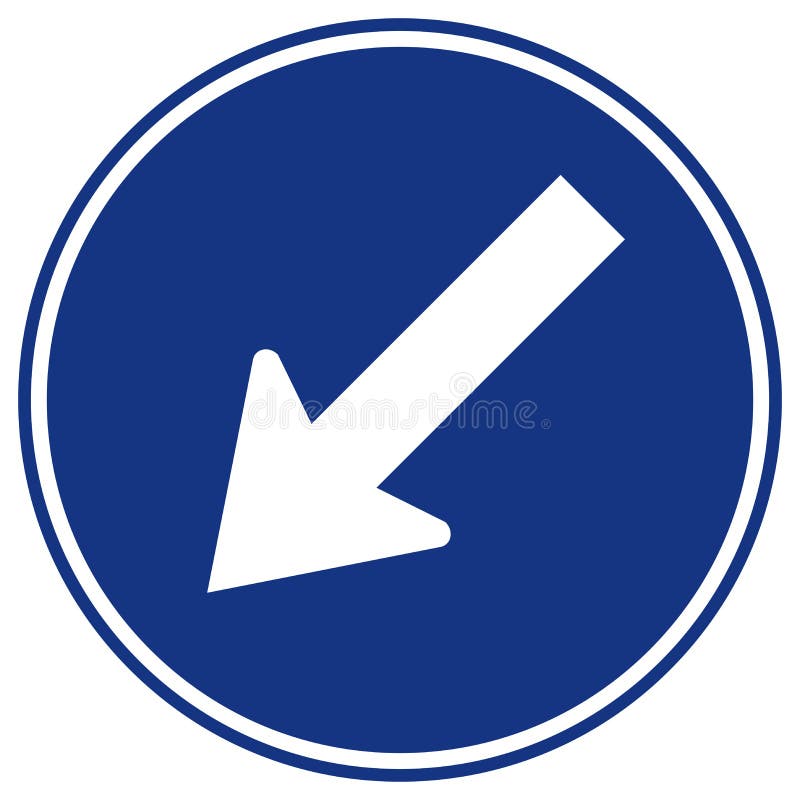 Keep Left Traffic Road Sign,Vector Illustration, Isolate on White ...