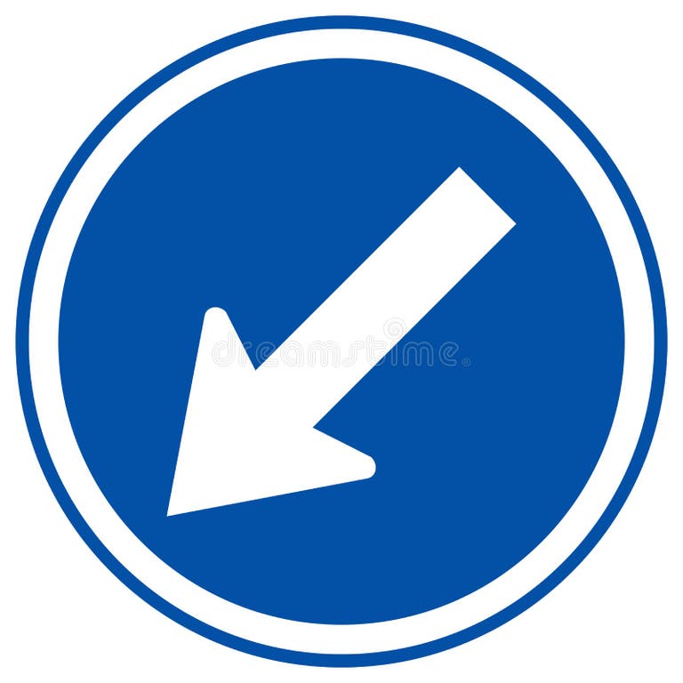 Keep Left Traffic Road Sign,Vector Illustration, Isolate on White ...