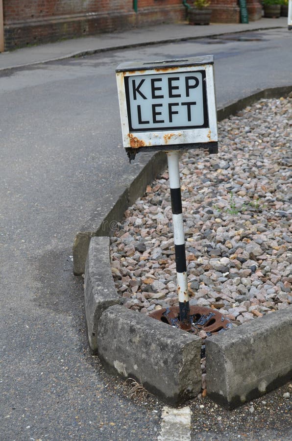 Keep left traffic sign. stock image. Image of road, traffic - 42217127