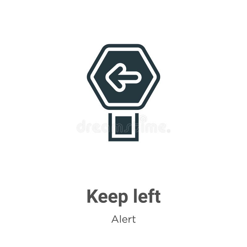 Keep Left Vector Icon on White Background. Flat Vector Keep Left Icon ...