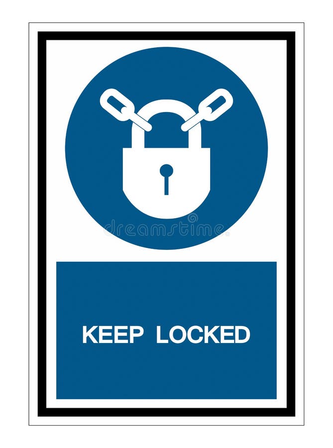 Keep Locked Symbol Sign Isolate on White Background Stock Vector ...