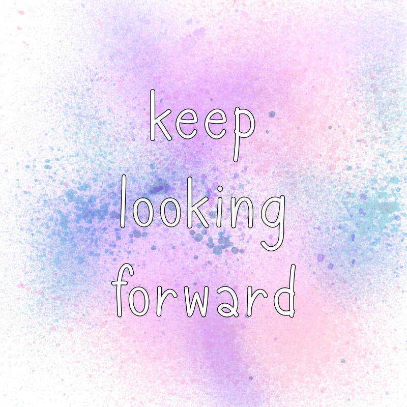 Keep Looking Forward on Pastel Spray Paint Stock Illustration ...