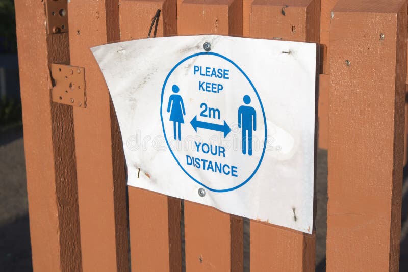 Keep the 2 Meter Distance Sign Stock Photo - Image of health ...