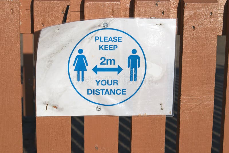 Keep the 2 Meter Distance Sign Stock Image - Image of sign, measure ...