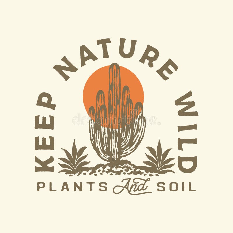 Cactus text badge design stock vector. Illustration of text - 328493202