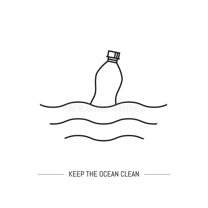 Keep The Ocean Clean - Eco Color Hand Draw Lettering Phrase Stock ...