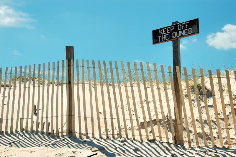 Keep off the Dunes stock image. Image of environmental - 1215171