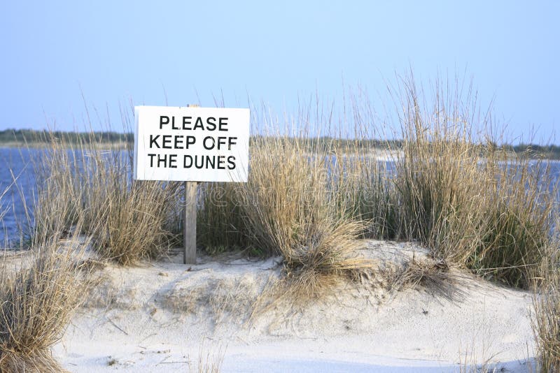 Keep off dunes stock image. Image of sand, beach, ocean - 14523183