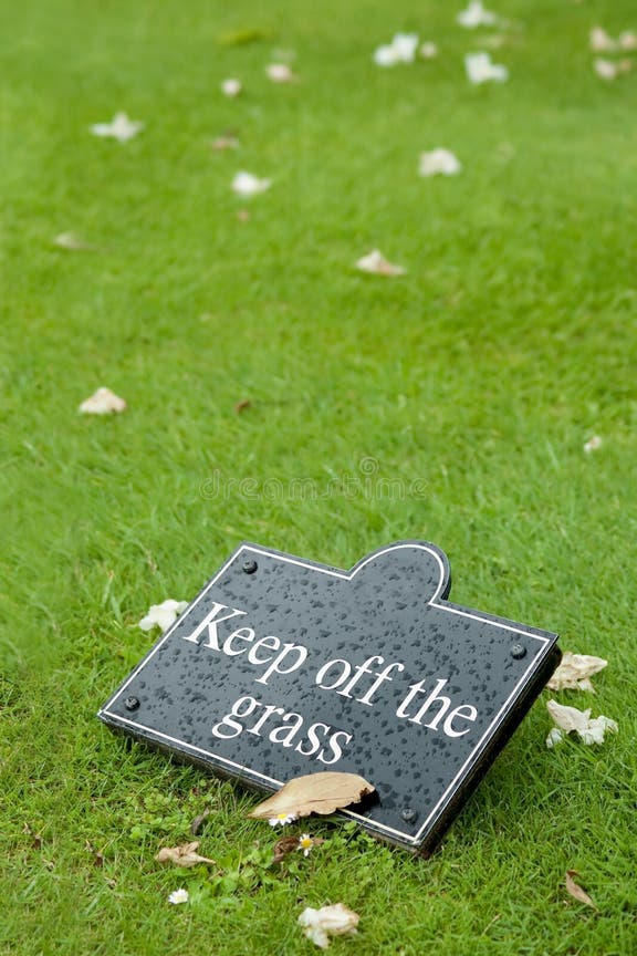 Keep off the grass stock image. Image of notice, information - 10699791