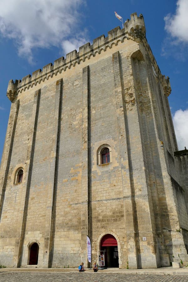 The Keep of the Old Castle of Pons Stock Photo - Image of entrance ...