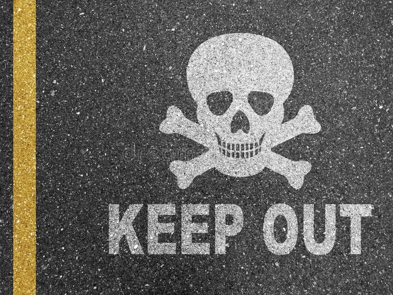 Keep out stock photo. Image of skull, bone, design, transportation ...