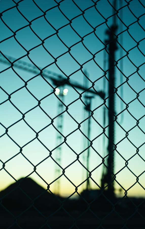 Keep Out Security Fence at Construction Site Stock Photo - Image of ...