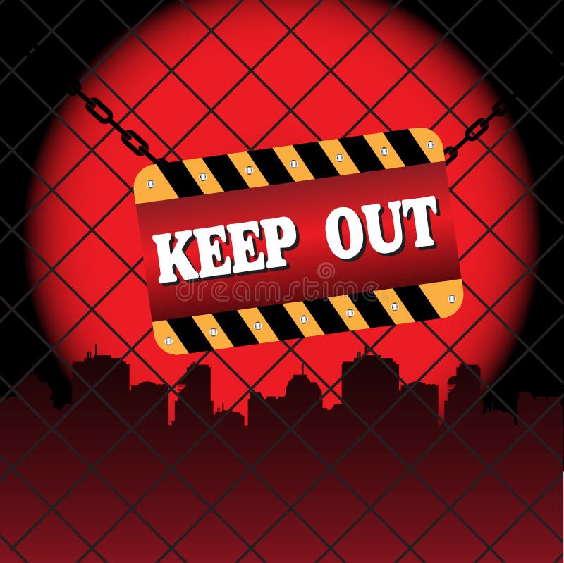 Keep out sign stock vector. Illustration of danger, biohazard - 18726892