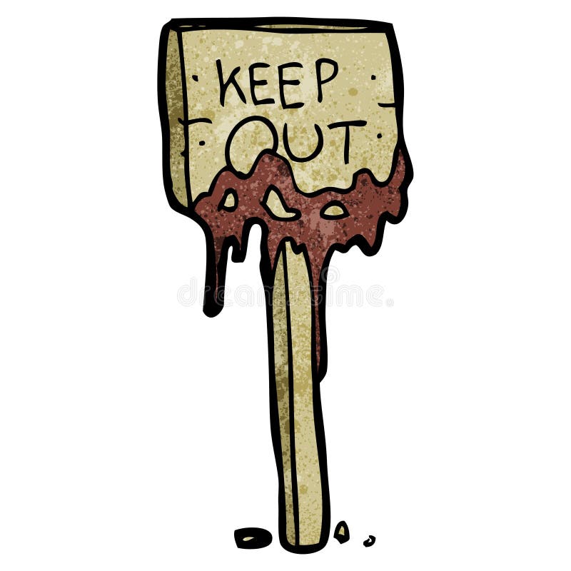Cartoon keep out sign stock vector. Illustration of doodle - 38058469