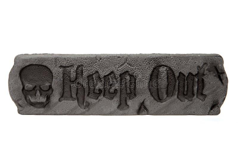 Keep Out Halloween Decoration Stock Photo - Image of spooky, tree: 11409800