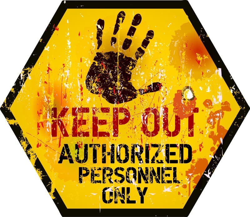 Keep out sign, stock vector. Illustration of work, police - 32301891