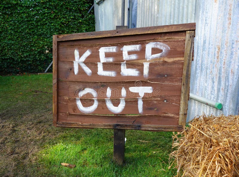 Wooden Keep Off Sign stock image. Image of wood, vintage - 78947257