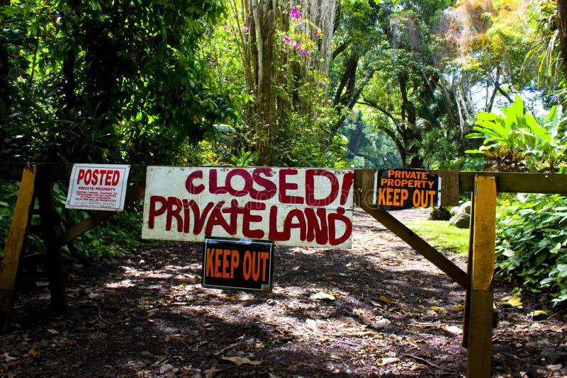Keep out signs stock photo. Image of fence, closed, road - 13040954