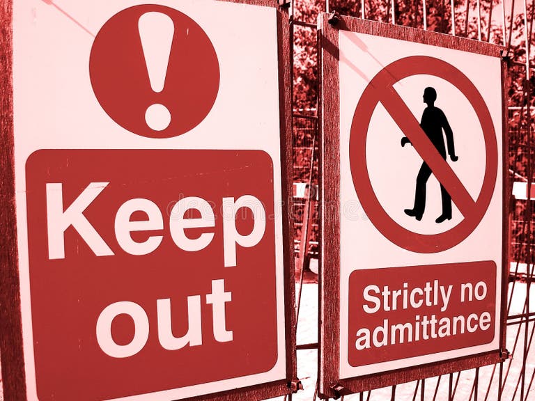 Keep Out Signs stock photo. Image of security, people, danger - 40506