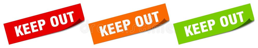 Keep Out Sticker. Keep Out Square Isolated Sign Stock Vector ...