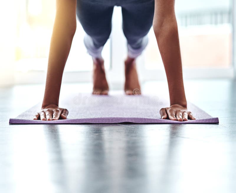 Keep Pushing Yourself To Be Better. an Unrecognizable Woman Doing Push ...